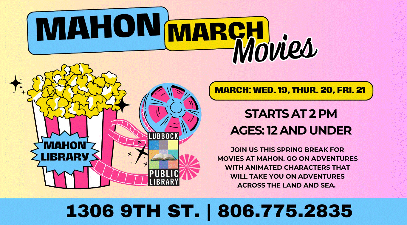 Movies at Mahon @ Mahon Library @ 2:00pm - Lubbock Cultural District