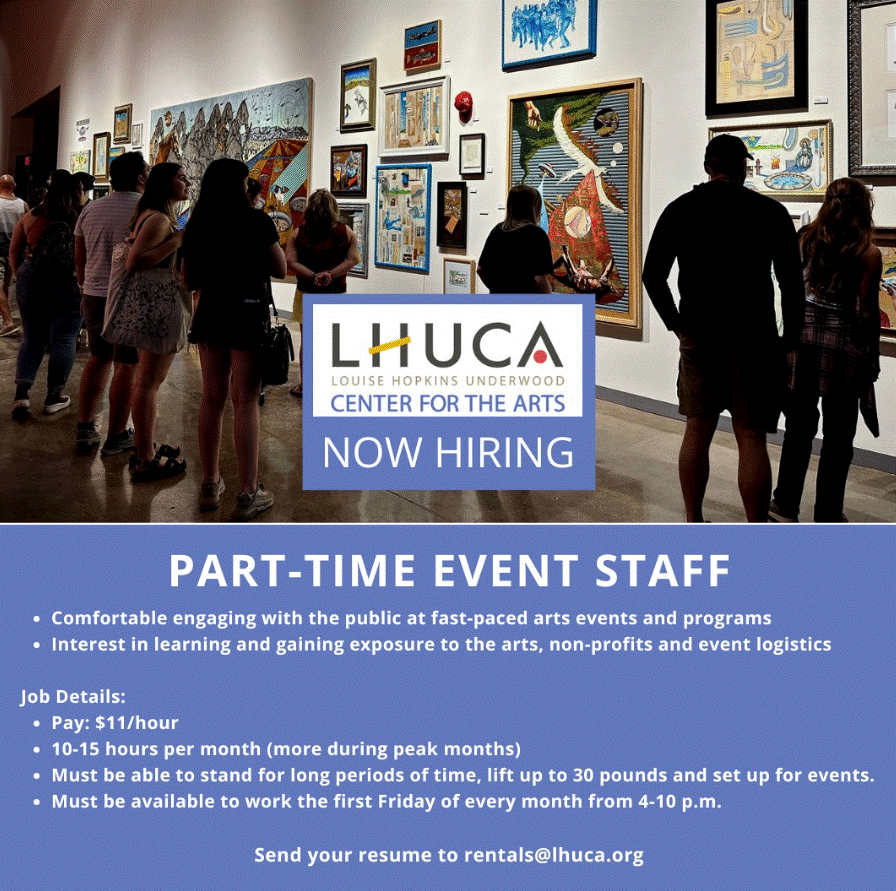 EMPLOYMENT OPPORTUNITY IN THE LCD | PT Event Staff @ LHUCA – Lubbock ...
