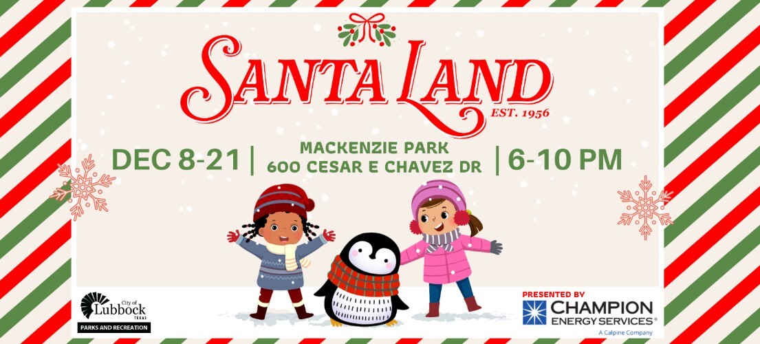 69th Annual Santa Land | Lubbock Parks and Recreation @ Mackenzie Park ...