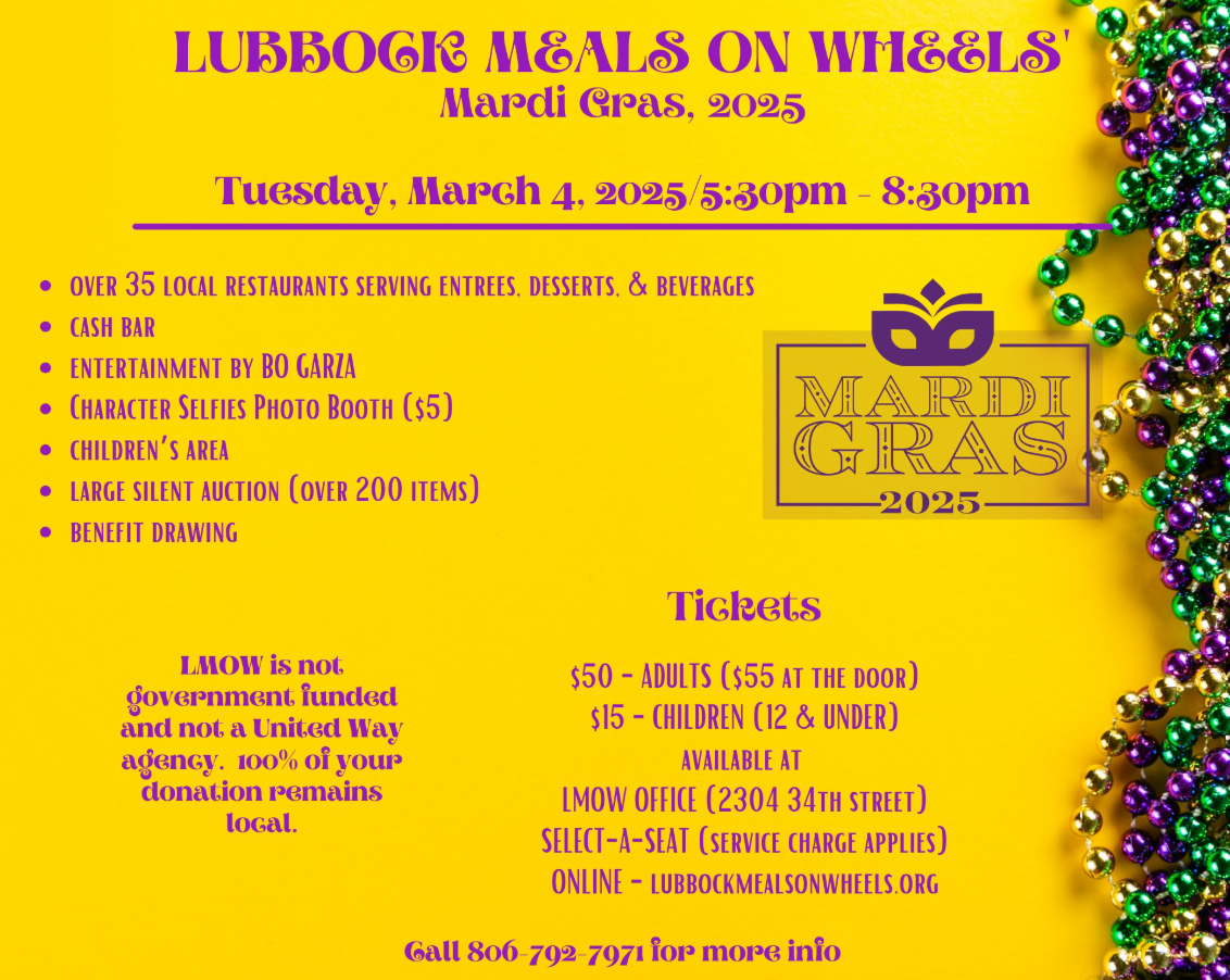 lubb meals on wheels – Lubbock Cultural District